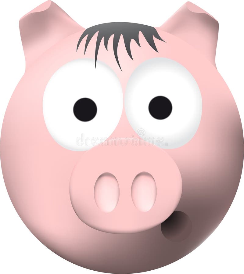 Pink pig stock vector. Illustration of white, pink, good - 21649031