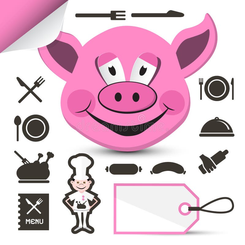 Restaurant Menu Icons Set stock vector. Illustration of knife - 42478129