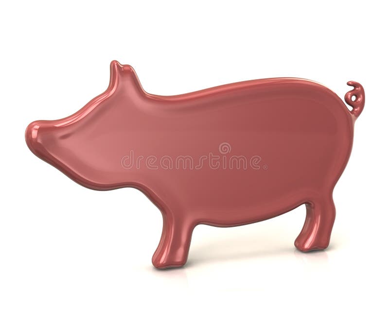 Pink pig icon stock illustration. Illustration of concept - 46815499