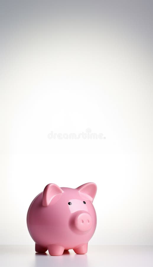 Pink Pig on a White Background. Piggy Bank Stock Image - Image of ...