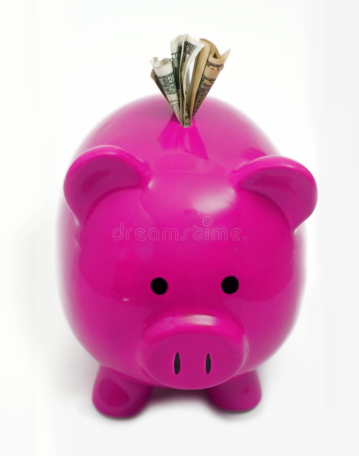 Pink Piggy Bank stock photo. Image of security, piggy - 5140732