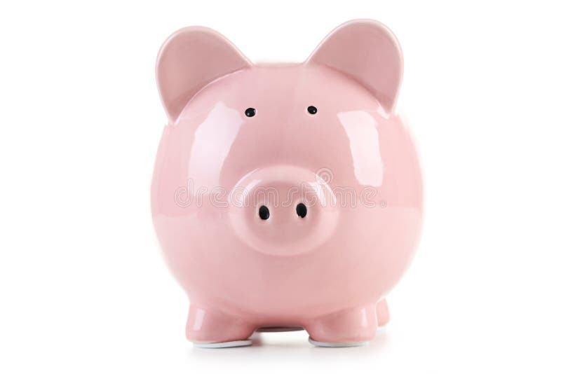 Pink piggy bank stock image. Image of retirement, deposit - 55379953