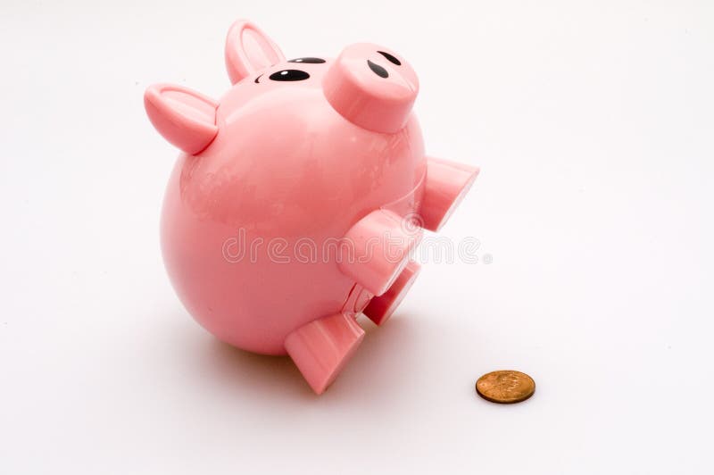 Penny Piggy Bank Hand stock image. Image of coin, increasing - 24285201