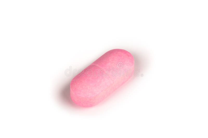 Pink Pill Isolated on White Stock Photo - Image of immune, healthy ...
