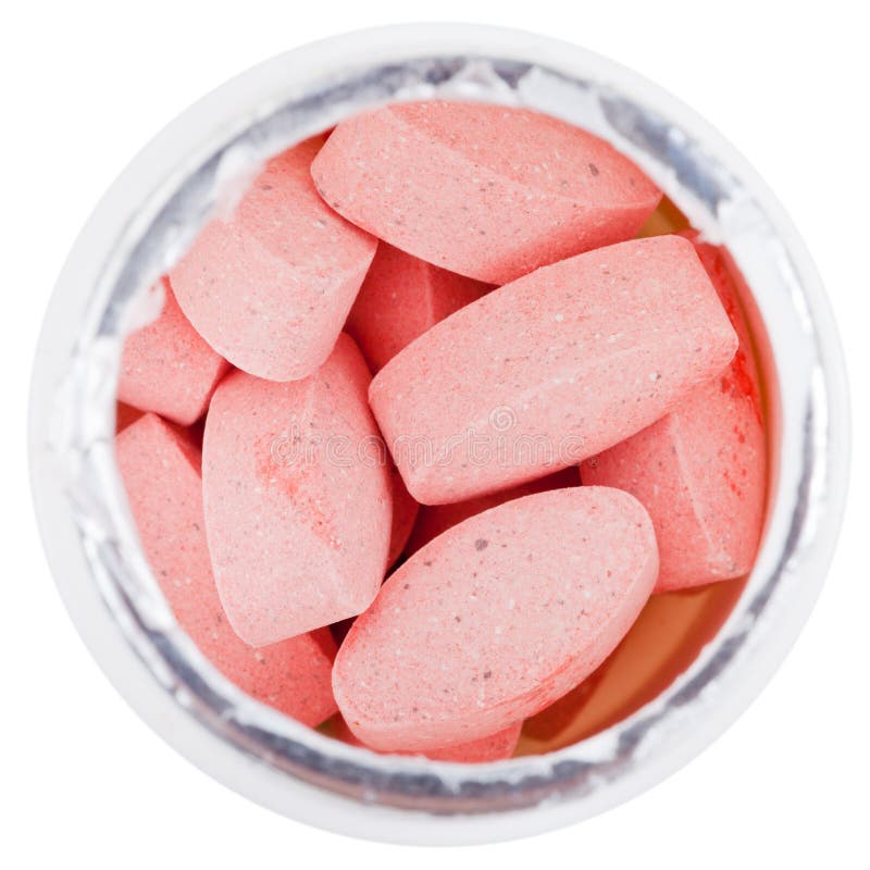 Pink antacid tablets stock photo. Image of generic, relief - 11234170
