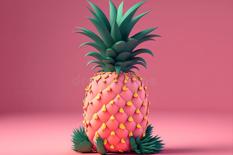 Pink pineapple stock illustration. Illustration of bright - 272507703
