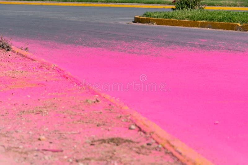 Pink stock image. Image of pink, color, street, dust - 150676331