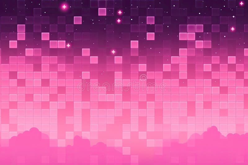 Pink Pixel Beautiful Background Stock Illustration - Illustration of ...