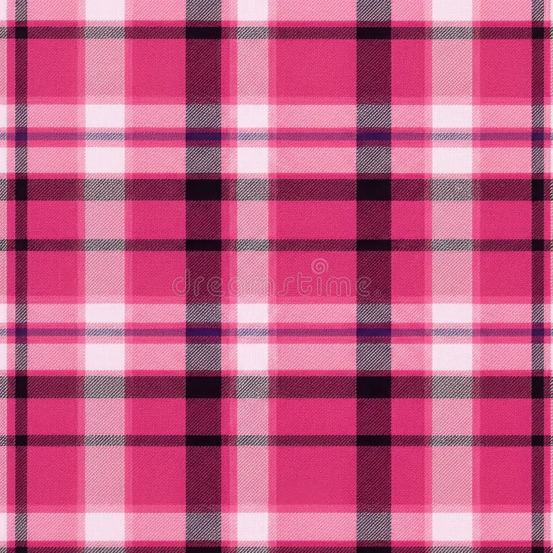 Pink Plaid Pattern Isolated on White Background for Textile, Fashion ...