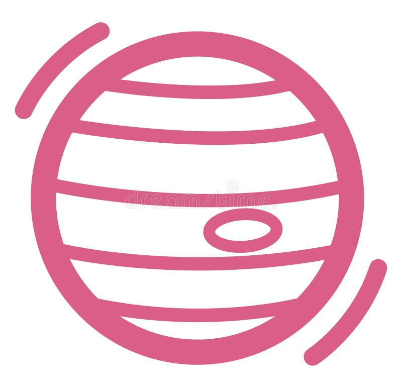 Pink planet Jupiter, icon stock vector. Illustration of astronomy ...