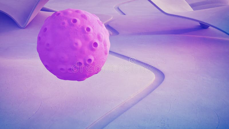 Pink Planet with White Concrete Floor. Stock Video - Video of color ...