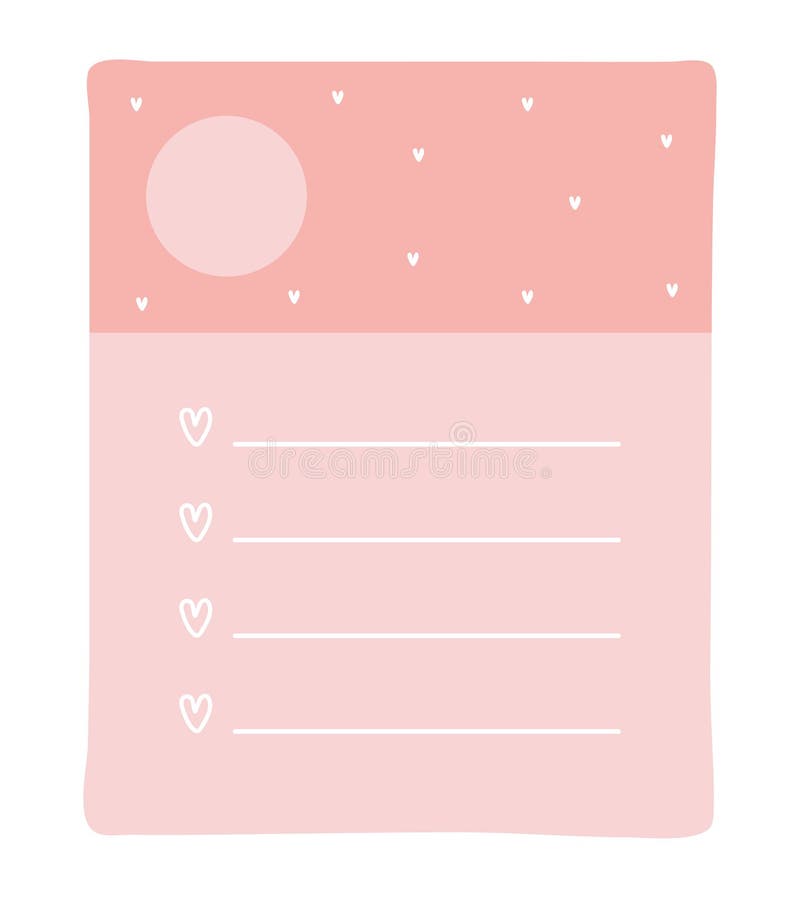 Pink daily planner design stock vector. Illustration of assignment ...
