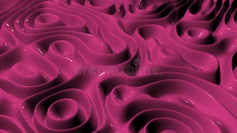 Pink Plasma Waves, Background, Unique Design, Reflection, 3D Render ...