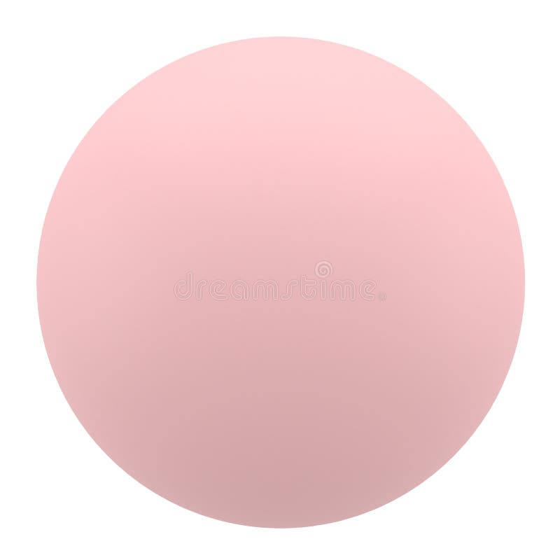Pink Plastic Ball on a White Background. 3d Render. Stock Illustration ...