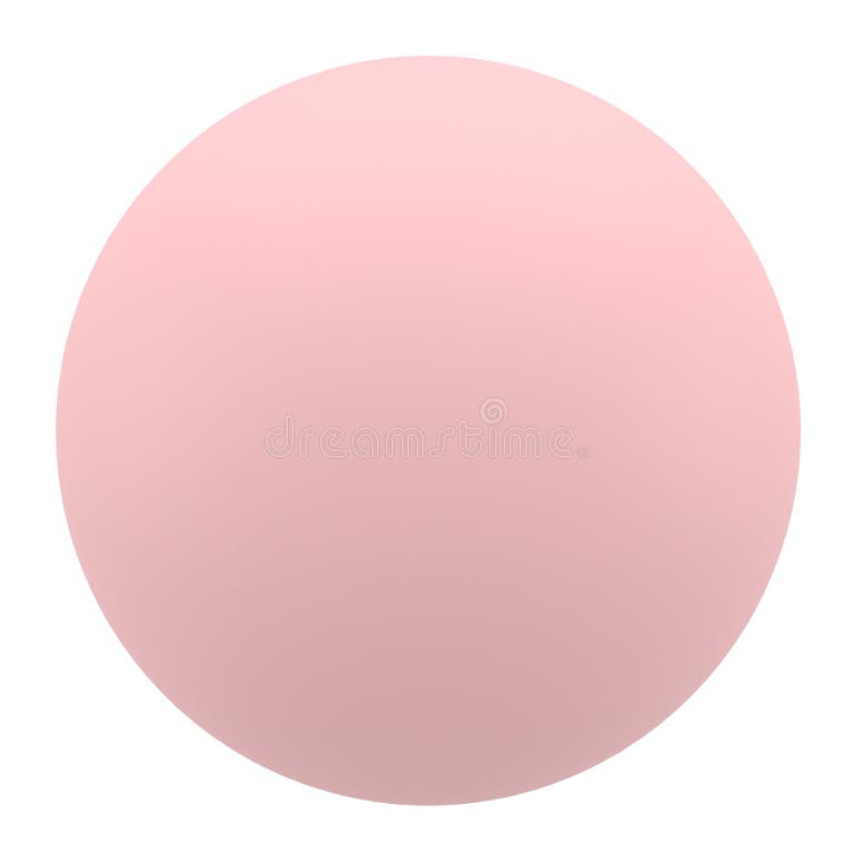 Pink Plastic Ball on a White Background. 3d Render. Stock Illustration ...