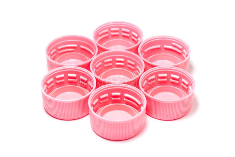 Pink plastic bottle caps stock image. Image of caps, prepared - 65597377