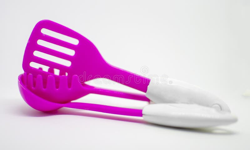Kitchen Flipper and Ladle in a Bucket Stock Photo - Image of fried ...