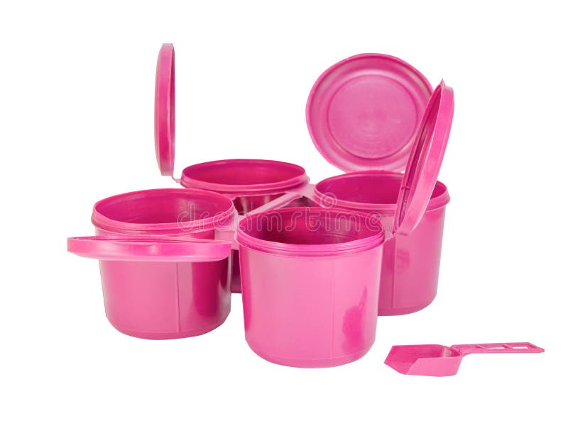 Pink Plastic Joint Boxs Set with Clipping Path Stock Image - Image of ...