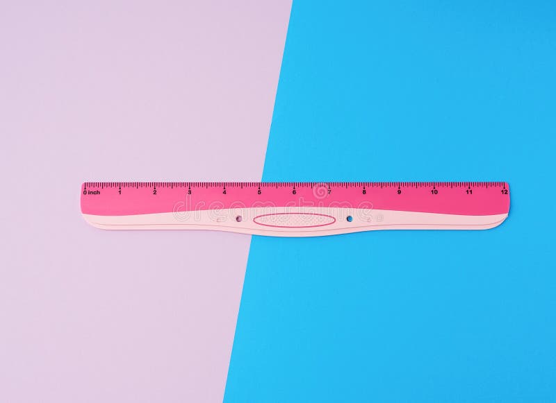 Pink Plastic Ruler Colored Background Top View Stock Photos - Free ...