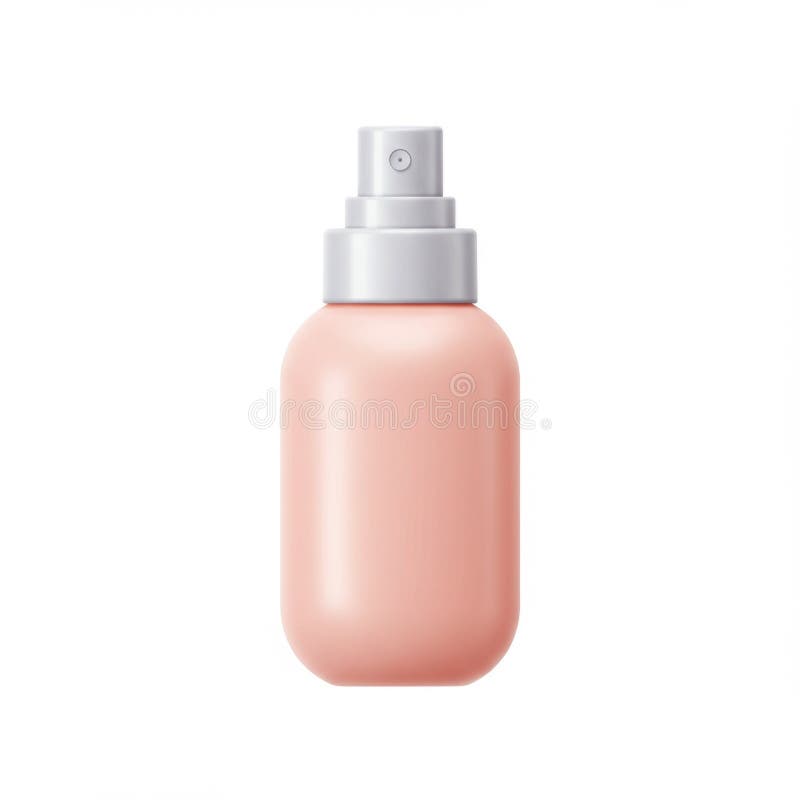 Pink Plastic Spray Bottle on White Background Stock Illustration ...
