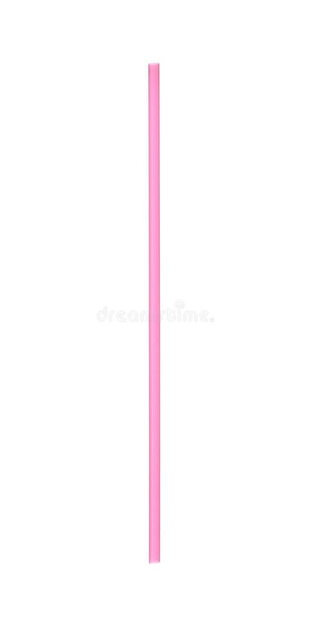 Pink Plastic Straw for Drink Isolated on White Stock Photo - Image of ...