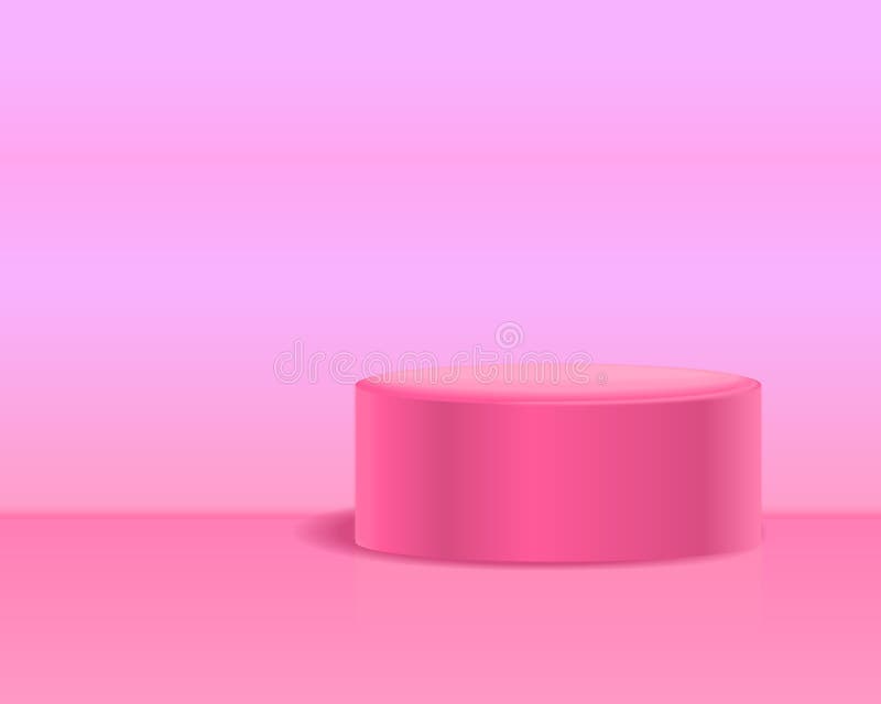 Pink Platform for Product Display Stock Vector - Illustration of ...