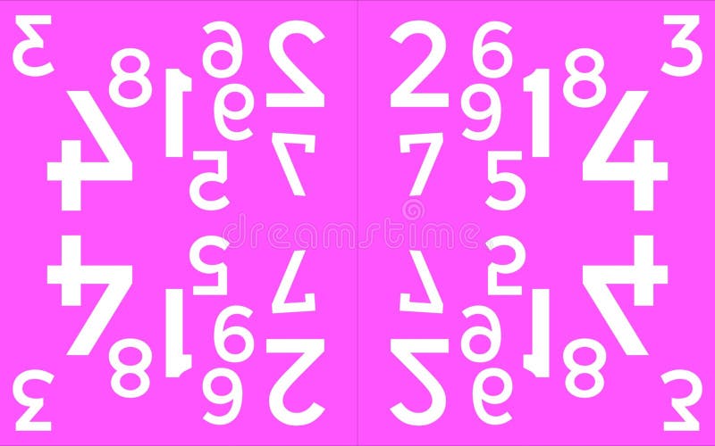 Pink Play Numbers Abstract Illustration Stock Illustration ...