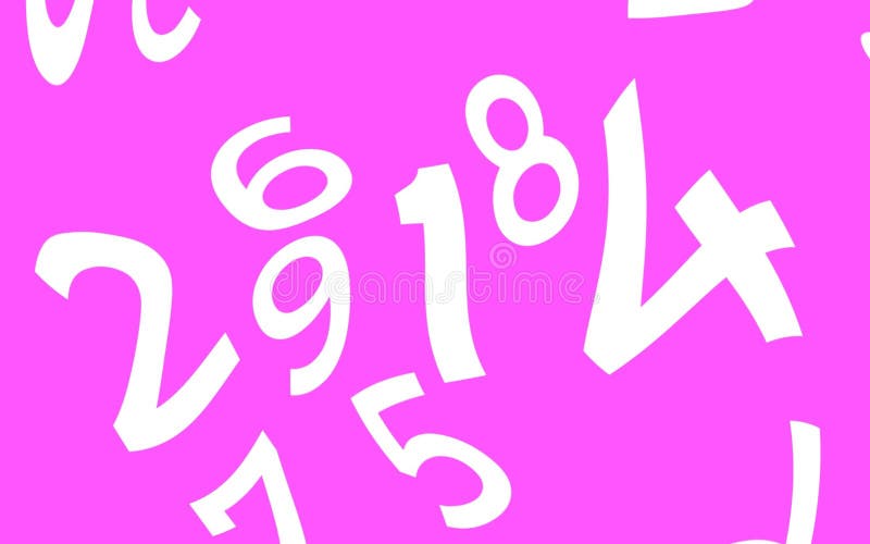 Pink Play Numbers Abstract Illustration Stock Illustration ...