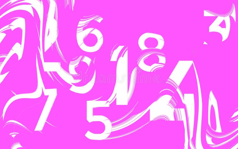 Pink Play Numbers Abstract Illustration Stock Illustration ...