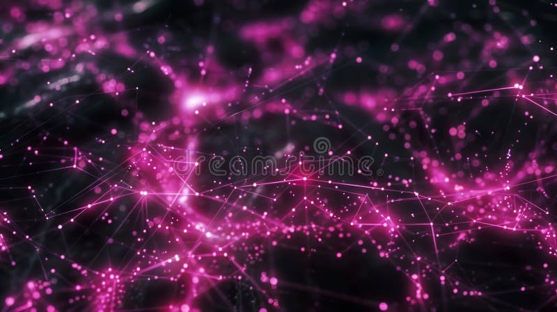 Pink Plexus Abstract Background Data Connection Network Stock Illustration Illustration Of