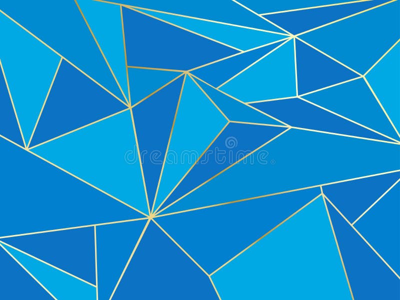 Abstract Blue Polygon Artistic Geometric Stock Illustration ...