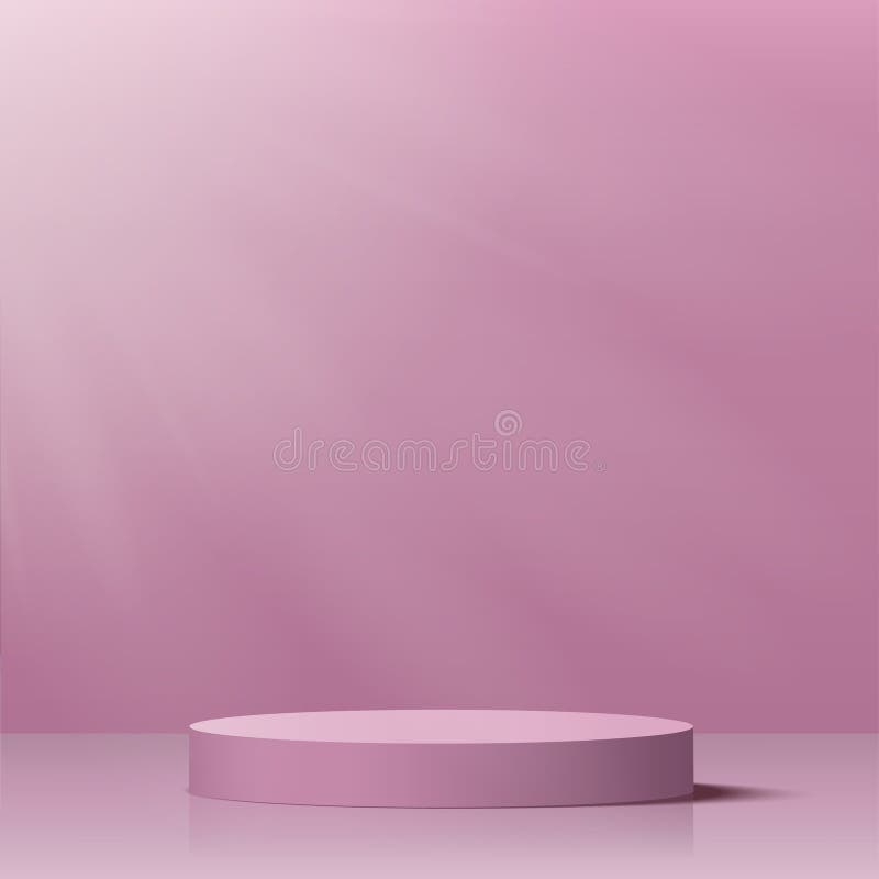 Pink Podium or Pedestal with Spotlight. Vector Stock Vector ...