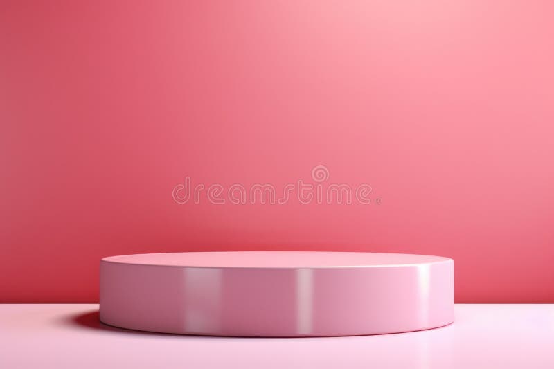 Pink Podium on White Surface, Suitable for Presentations Stock Photo ...
