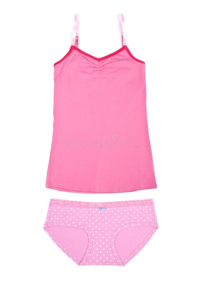 Pink Polka Dot Panties And Tank Top Stock Image Image Of Pretty
