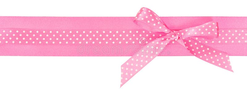 Pink Polka Dot Bow Drawing