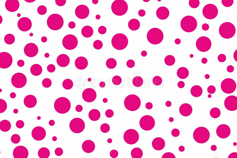 Pink Polka Dots Pattern Walpaper Concept Geometric Circle Shape Vector ...