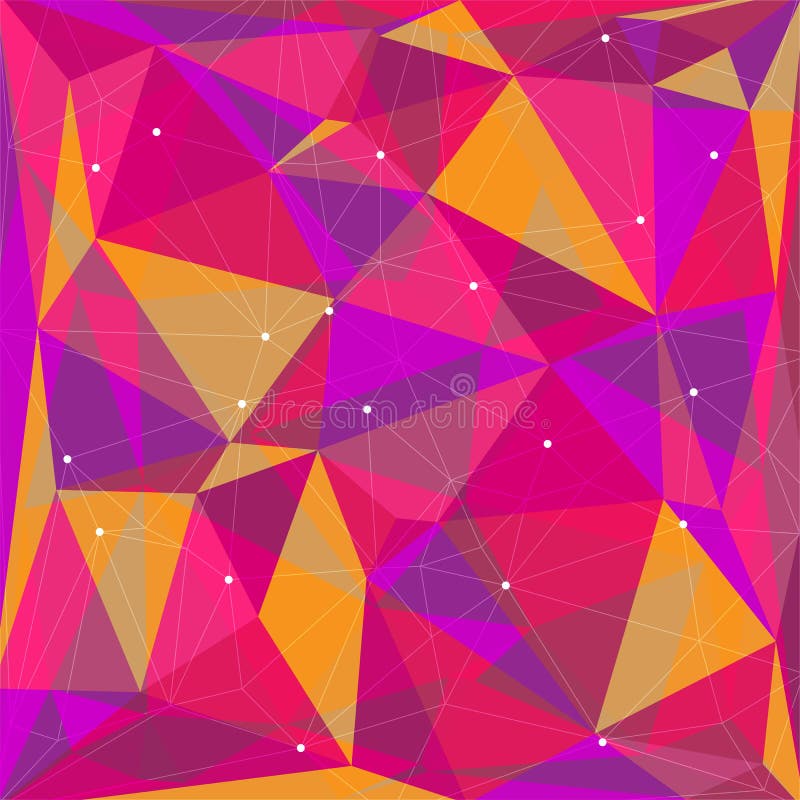 Pink polygonal background stock vector. Illustration of triangle - 71223231