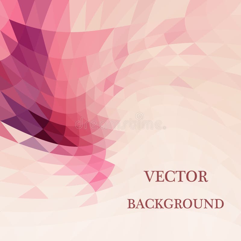 Pink Polygonal Illustration, Which Consist of Triangles. Geometric ...