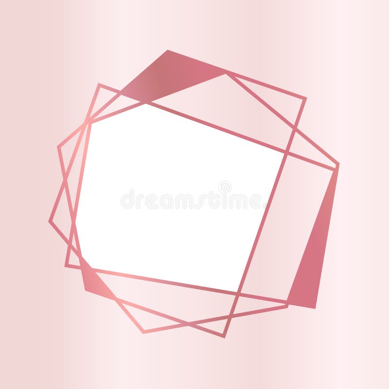 Pink Polygonal Triangle Background Border Frame Design Stock Vector ...