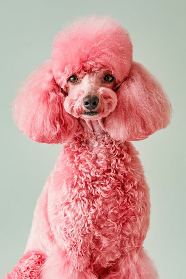 A Pink Poodle with a White Background. Generative AI Stock Image ...