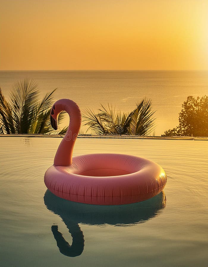 Pink Pool Floats. Pink Pool Float, Pool Ring in Cool Blue Refreshing ...