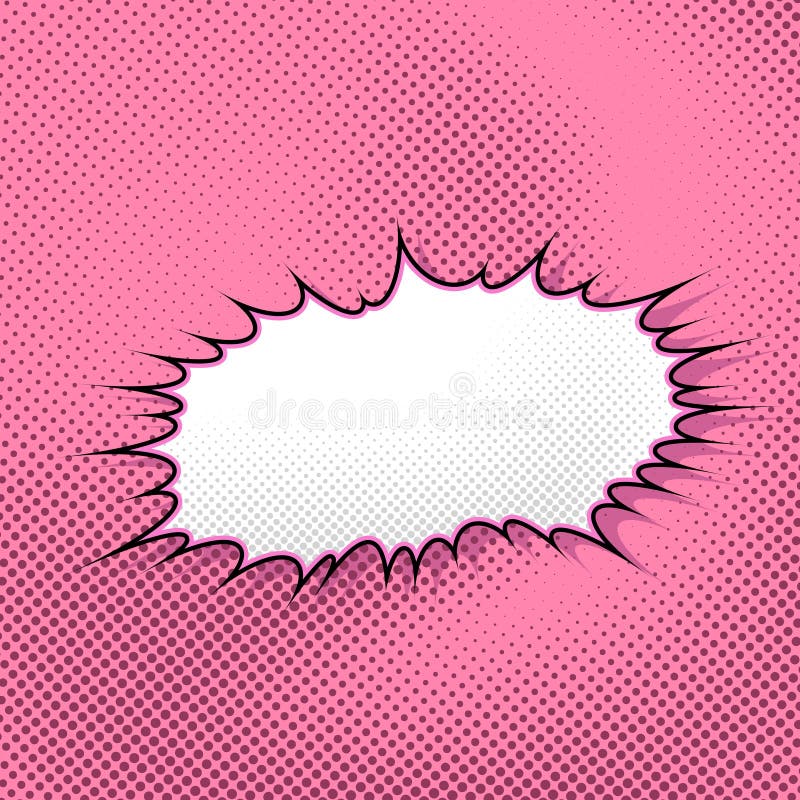 Pink Pop-art Style Abstract Explosion Cloud Stock Vector - Illustration ...