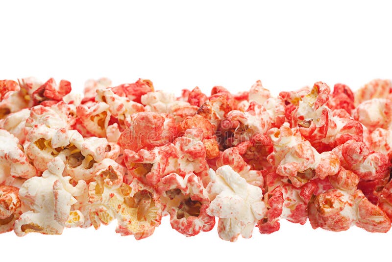Bag of Pink popcorn stock image. Image of blue, line - 17729481