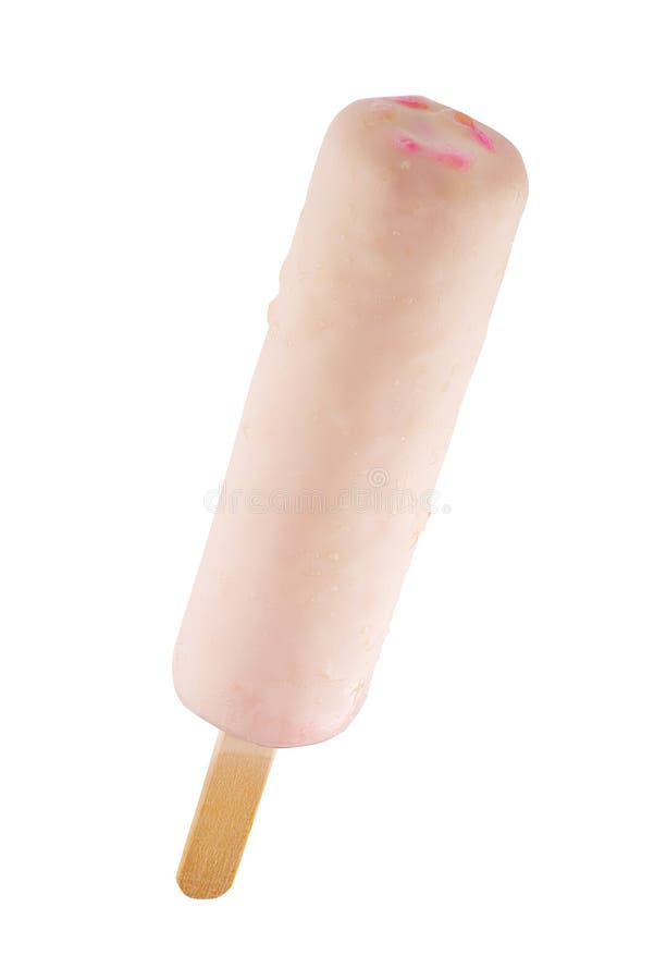Pink Popsicle Isolated on White Background Stock Image - Image of ...