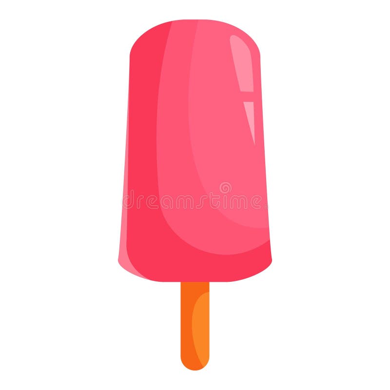 Pink Popsicle Refreshing on a Hot Summer Day Stock Vector ...