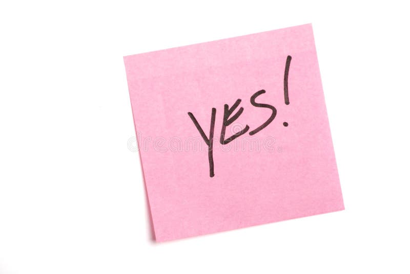 Pink Post It Note Isolated On White Stock Image - Image of announcement ...