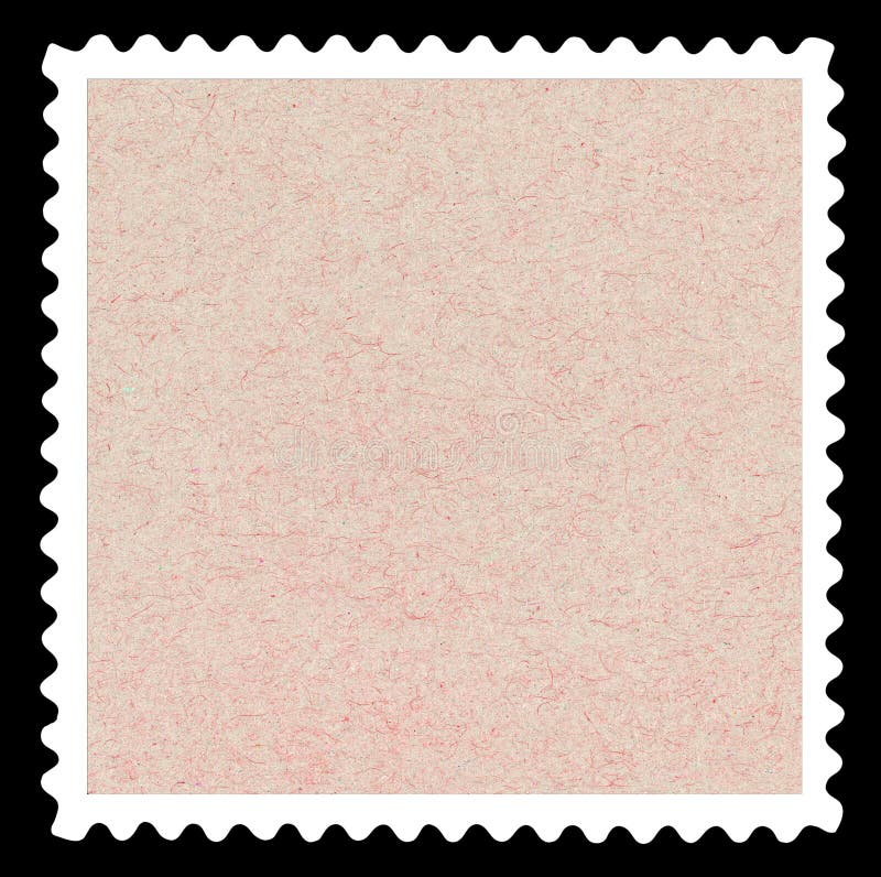 Pink Postage Stamp - Isolated on Black Stock Photo - Image of clean ...