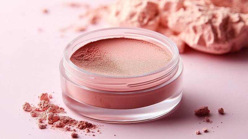 Pink Powder Blush Compact Makeup Cosmetic Product Stock Illustration ...