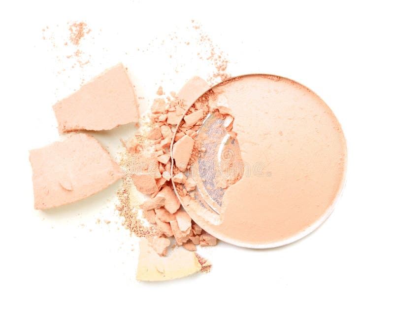 Pink Powder Cosmetic Powder Make Up Crushed on White Stock Image ...