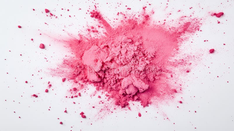 Pink Powder Exploding on White Background Creating Stunning Visual ...